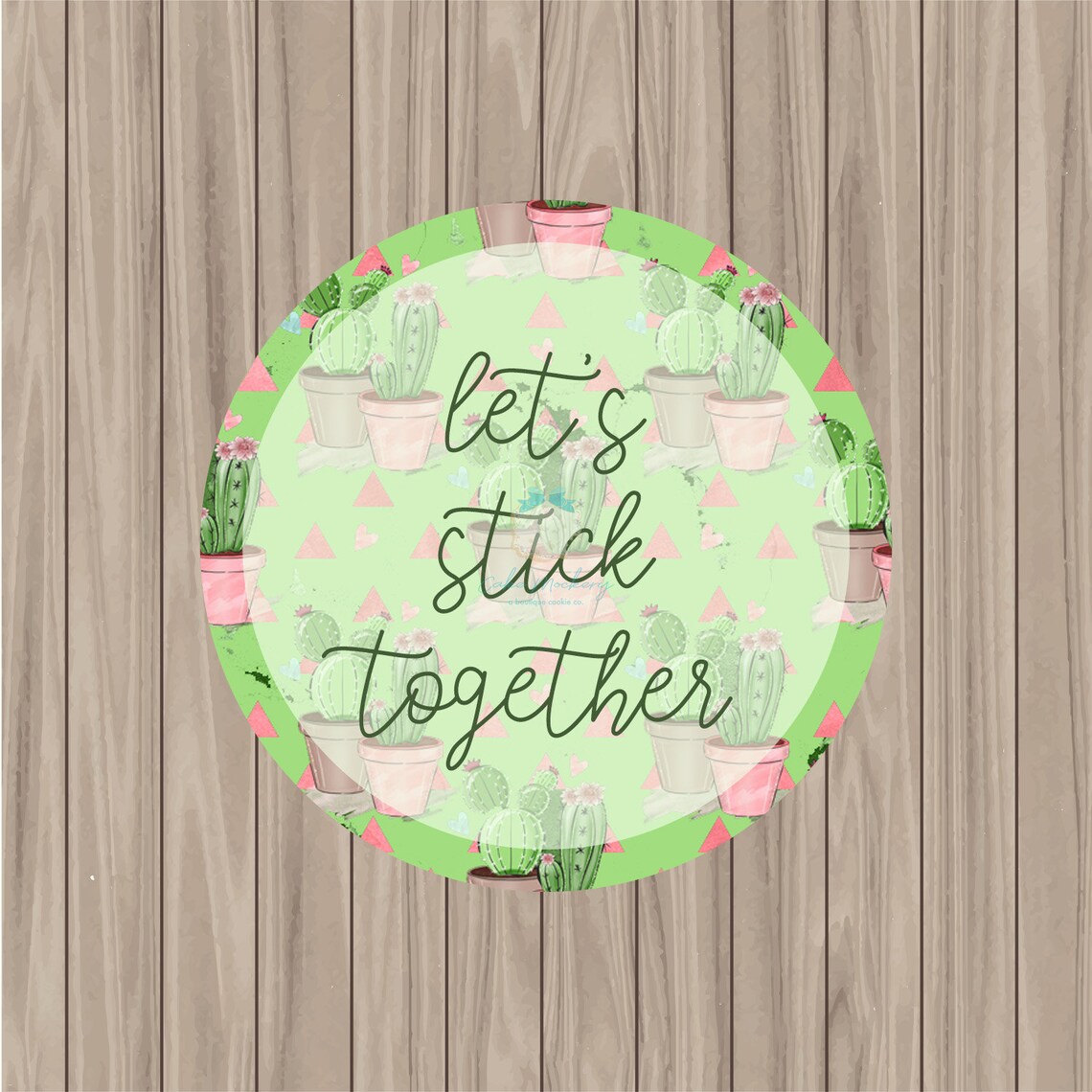 Printable Tag Let's Stick Together 2 Circle - Etsy