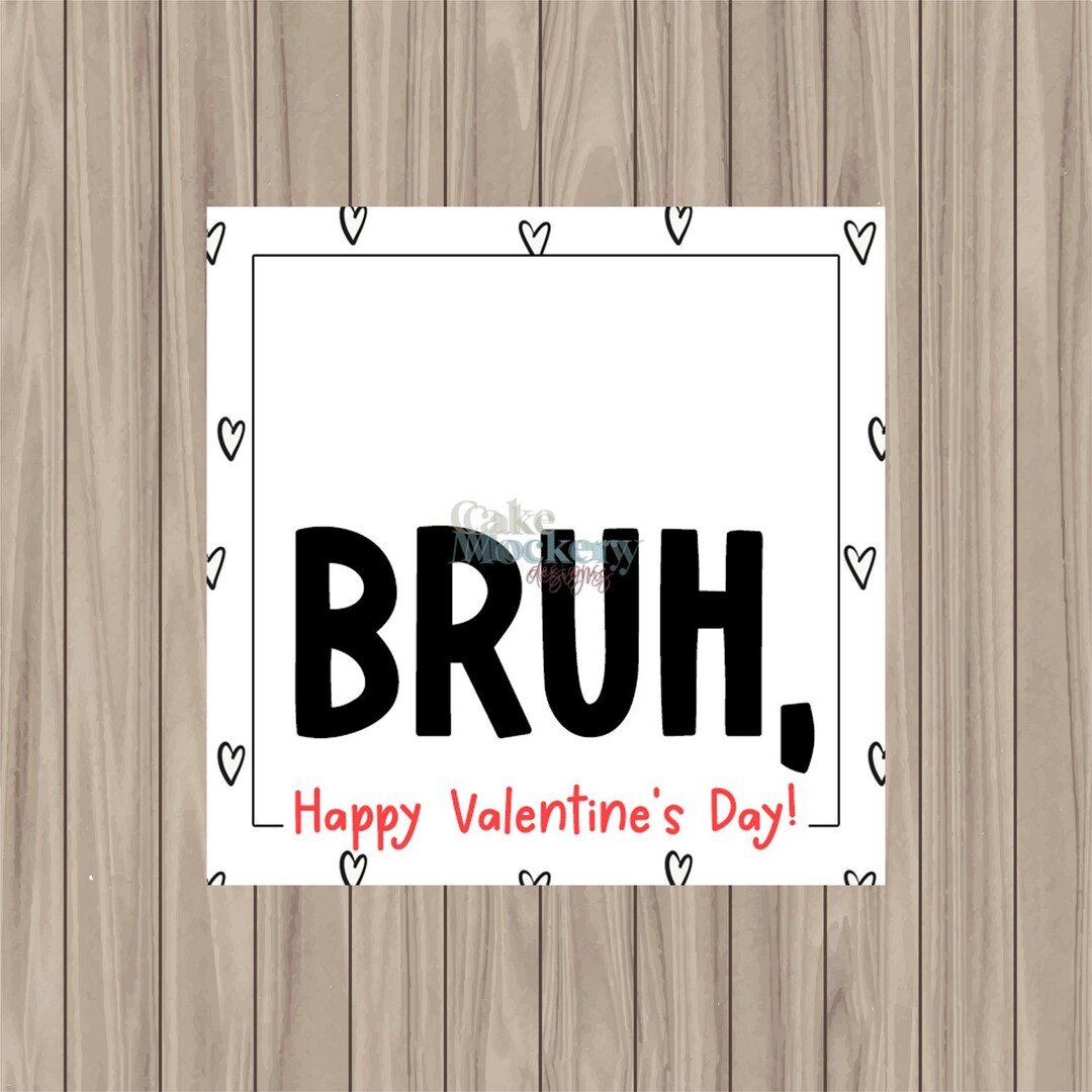 Printable Tag - BRUH - 2" Square - Etsy
