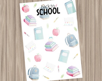 Printable Back to School Cookie Card Welcome Back Multi-colored ...