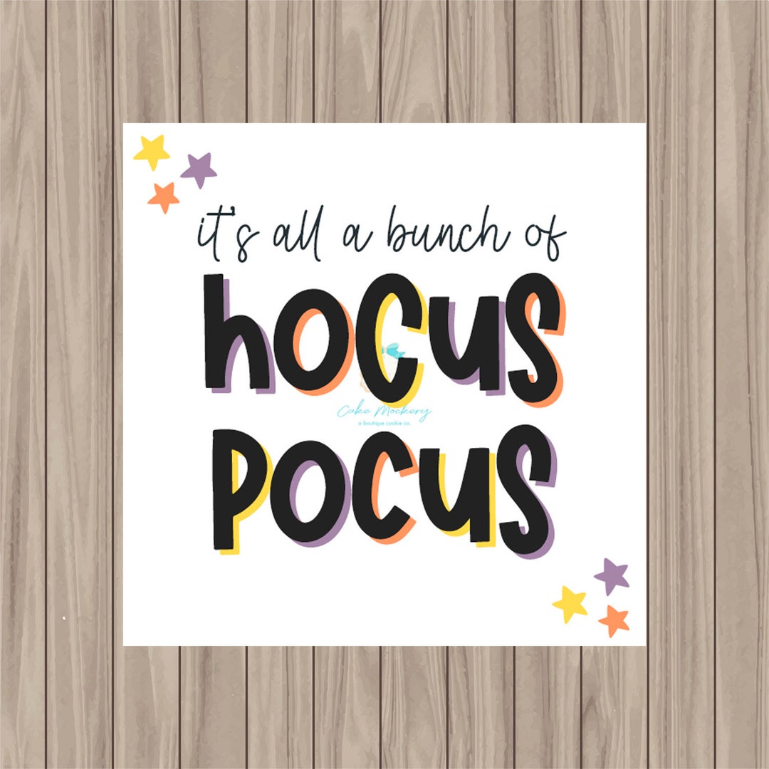 Printable Tag - Hocus Pocus - 2" Square - Etsy