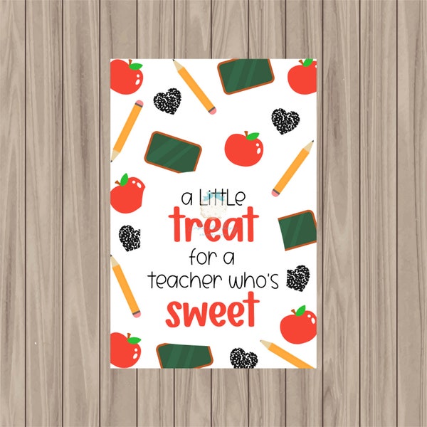 Teacher Treat Tag - Etsy