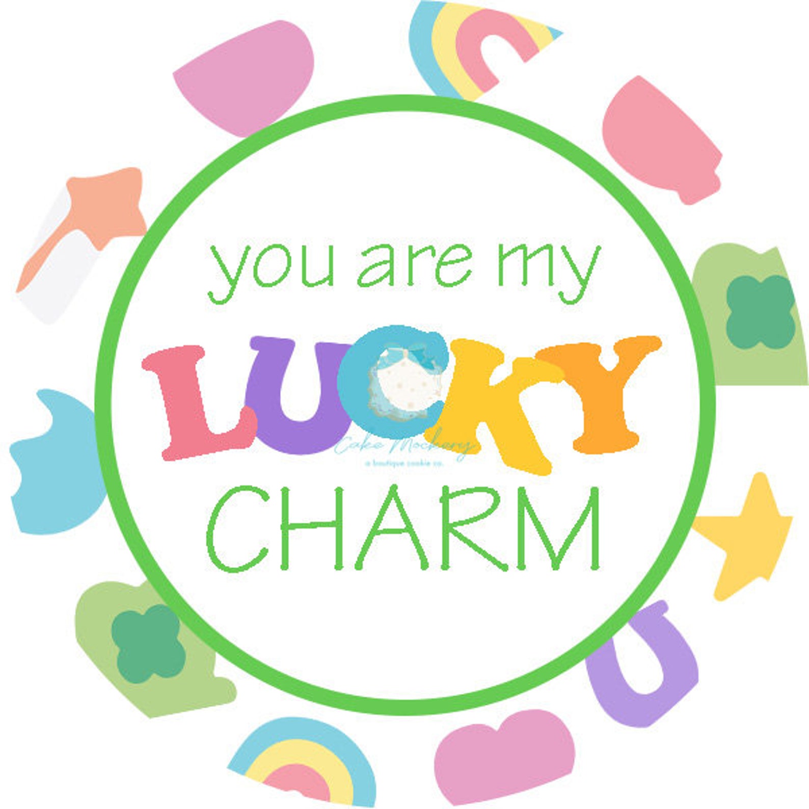 Printable Tag Lucky Charm 2 Circle - Etsy UK