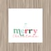 Printable Cookie Card Merry Christmas 3.5x5 (Instant Download) - Etsy
