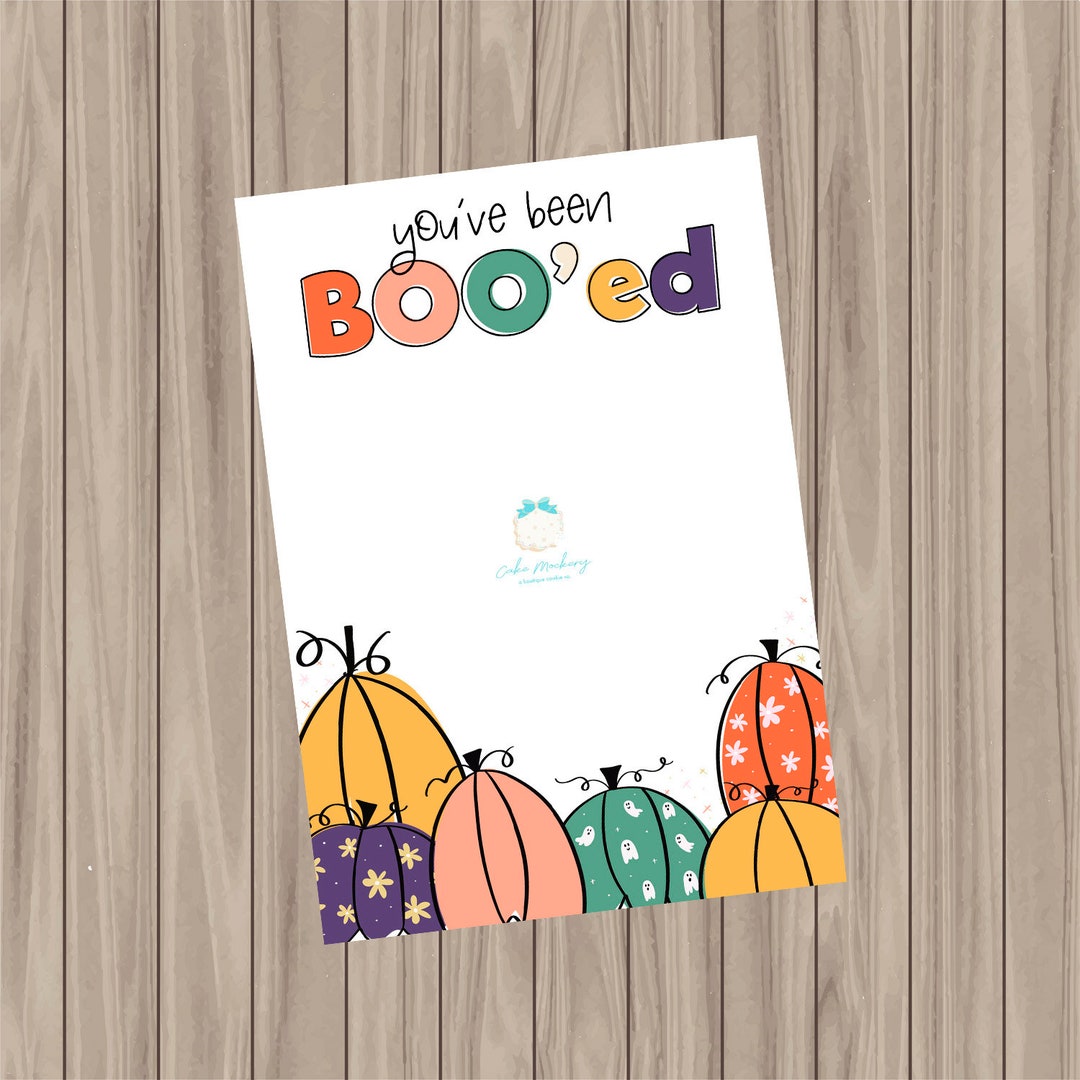 Printable Cookie Card - You've Been Boo'ed - 3.5"x5" - Etsy