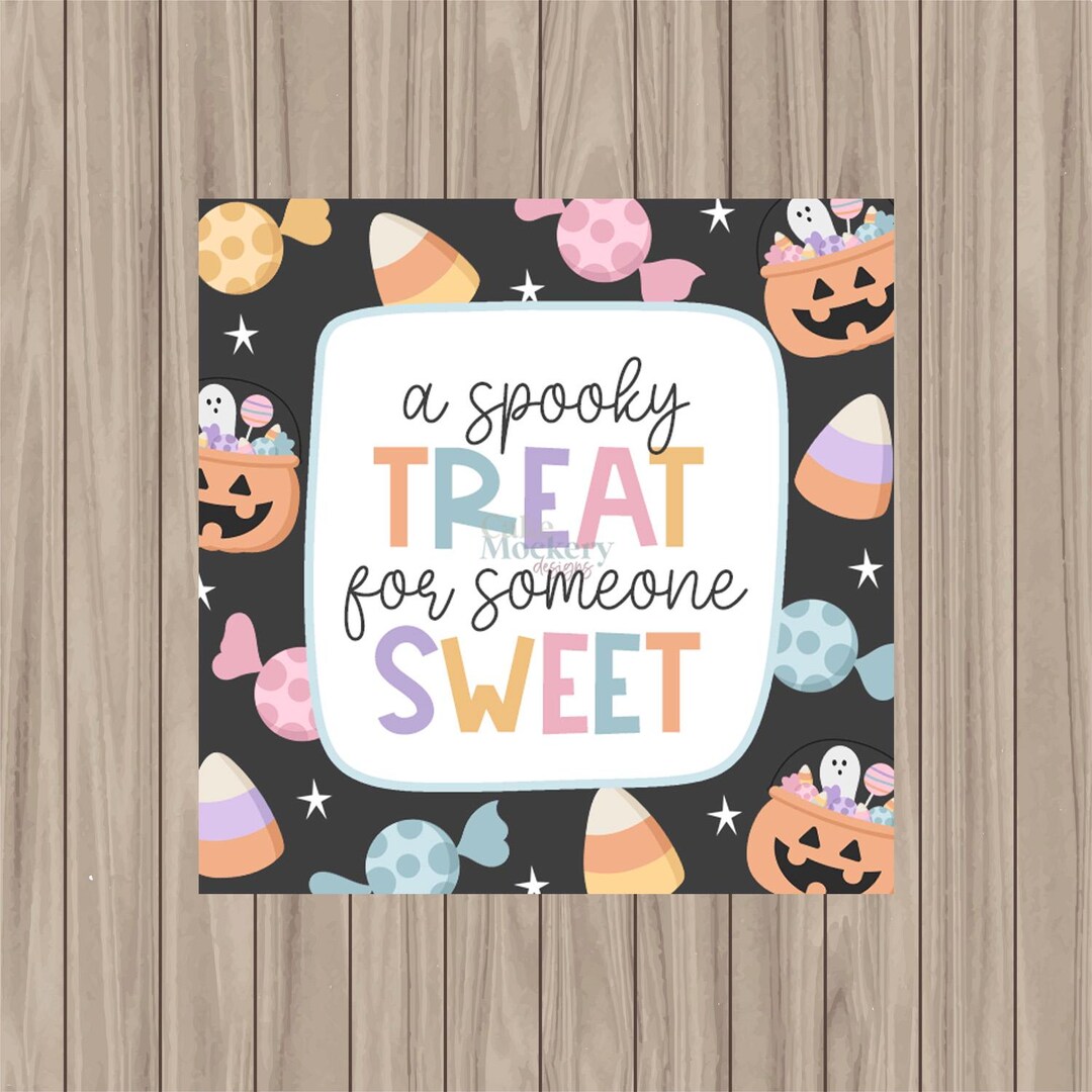Printable Tag - Spooky Treat - 2" Square - Etsy