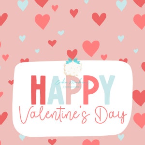 Printable Tag Happy Valentine's Day 2 Square - Etsy