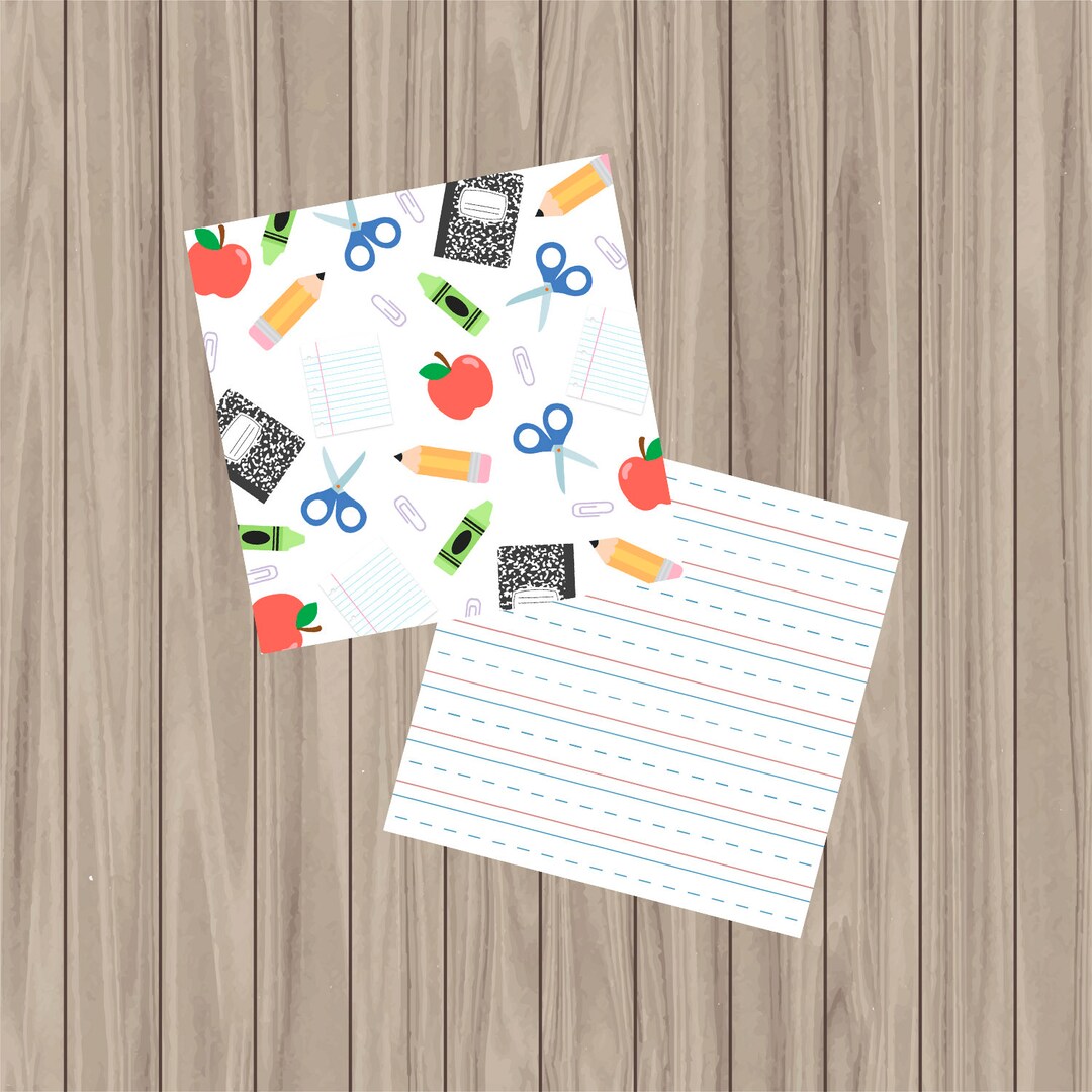 Pre-printed PHYSICAL Reversible Box Backer -school Supplies/lined Paper ...