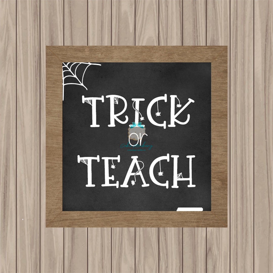 Printable Tag - Trick or Teach - 2" Square - Etsy