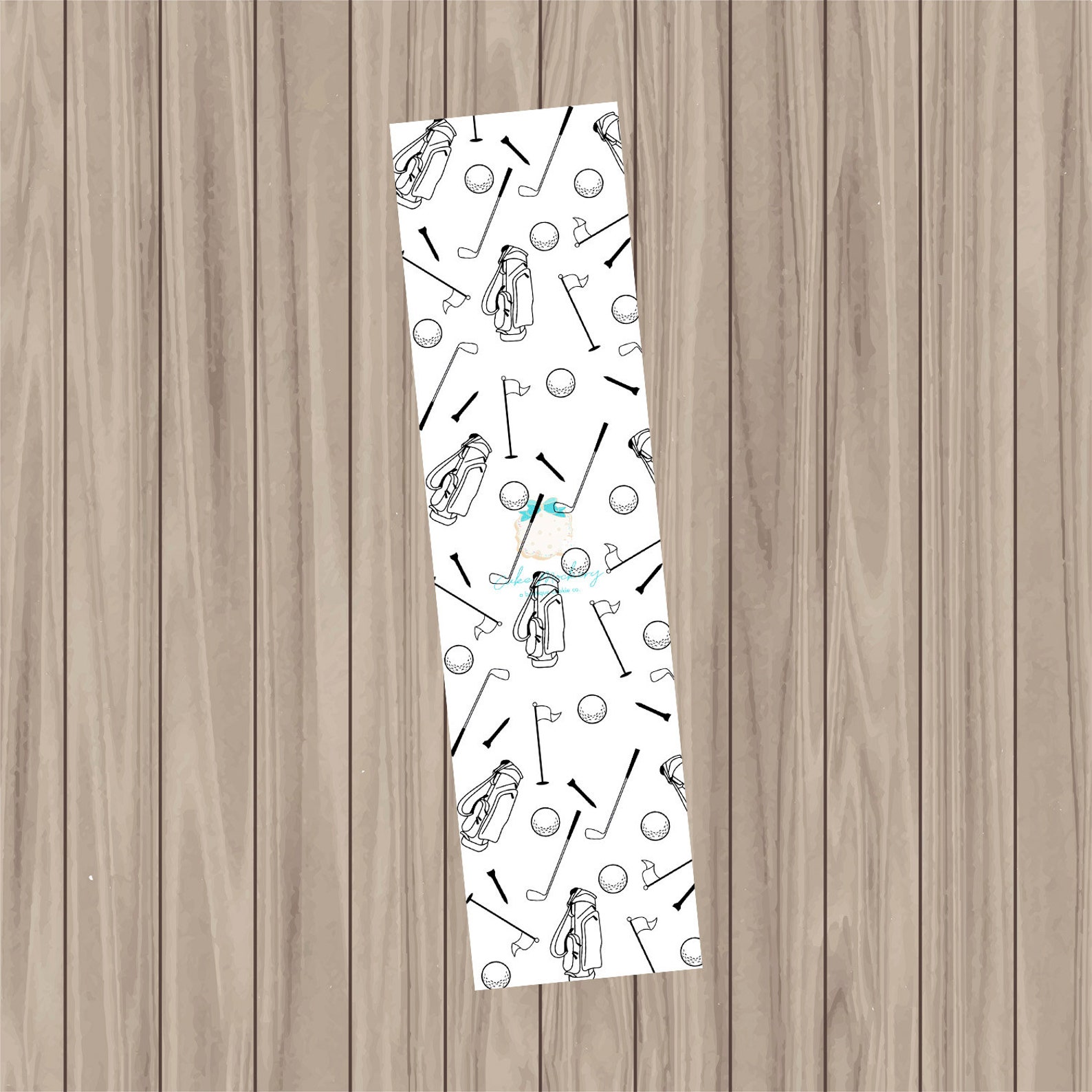 Printable Cookie Card - Golf Doodle Backer - 2 5/8" X 10" - Etsy