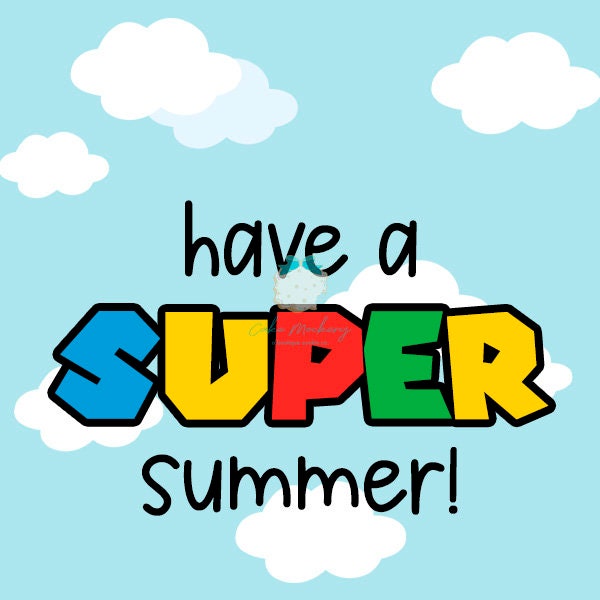 Printable Tag - Have a Super Summer! - 2" Square - Etsy