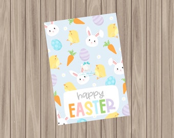 Happy Easter Cookie Card, Mini Cookie Card, 3.5 X 5 Cookie Card, Easter ...