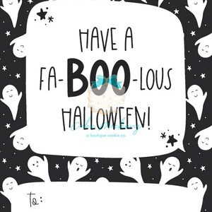 Printable Tag - Fa-boo-lous Halloween - 2"x3" Tag - Etsy