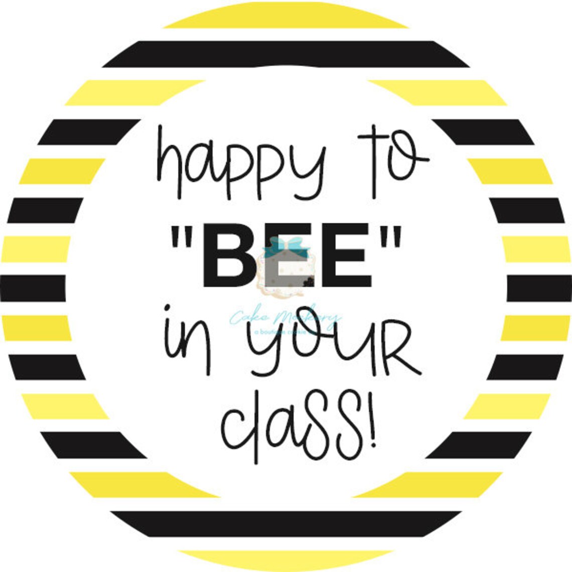 Printable Tag - Happy to BEE in Your Class! - 2" Circle - Etsy