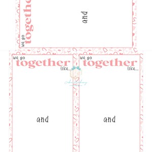 Printable Cookie Card - "we Go Together Like" Duo Mini Cookie Card ...