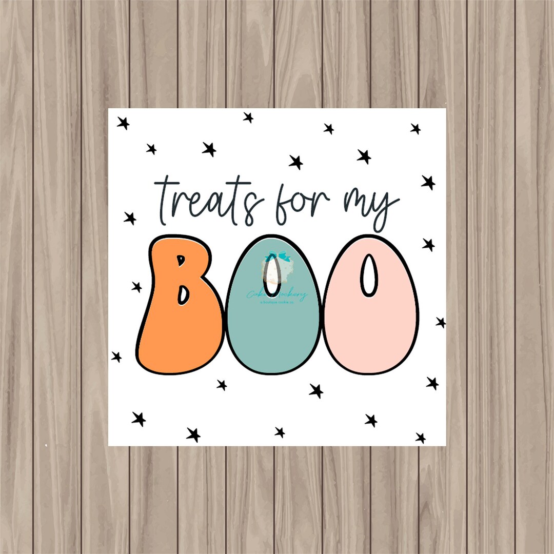 Printable Tag - Treats for My BOO - 2" Square - Etsy