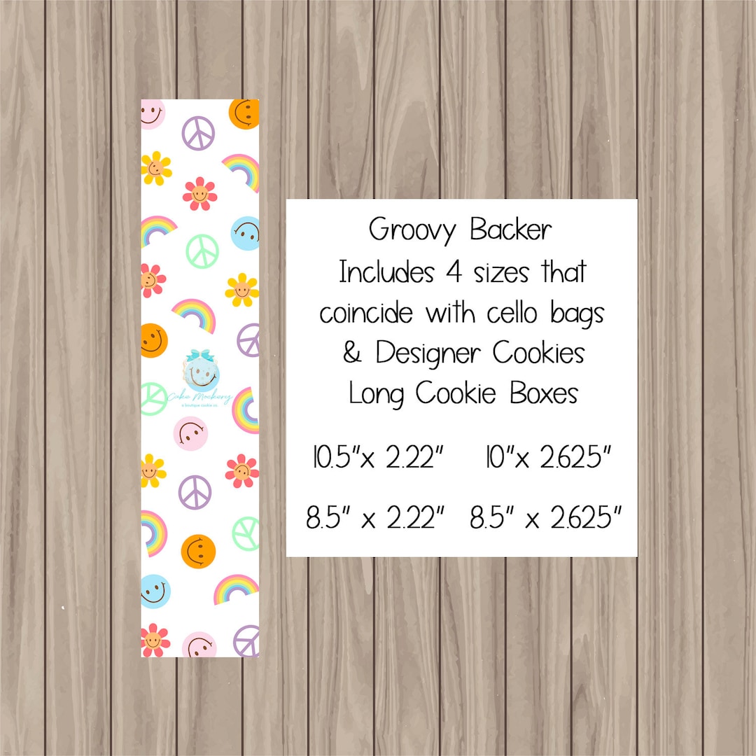 Printable Cookie Card - Groovy Box Backer - 4 Sizes - Etsy
