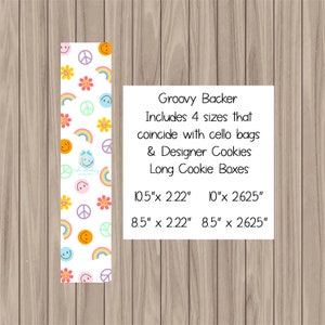 Printable Cookie Card - Groovy Box Backer - 4 Sizes - Etsy