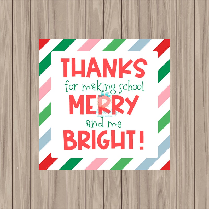 Teacher Christmas Tags - Etsy