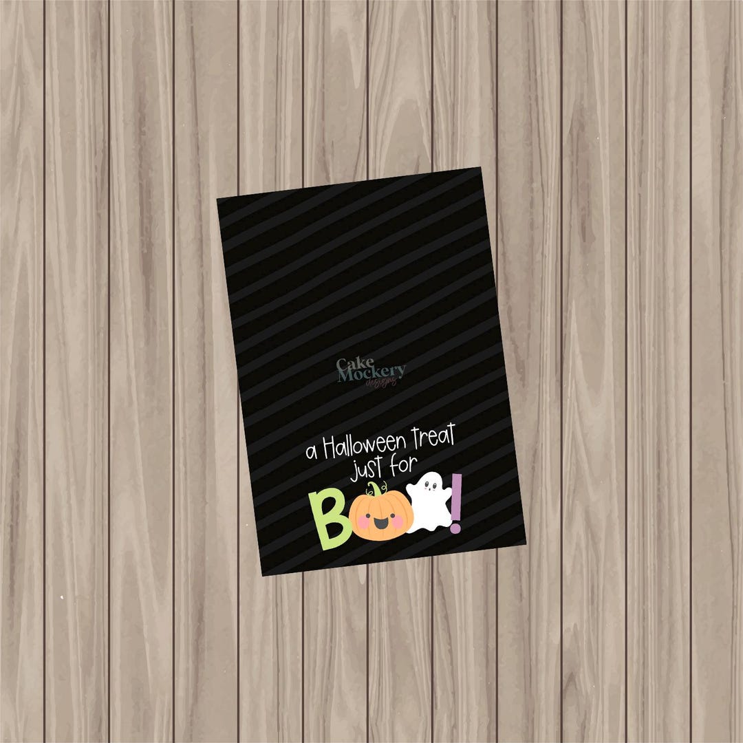 Printable Cookie Card - Treat for Boo! - 3.5"x5" - Etsy