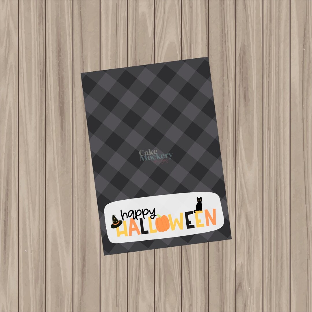 Printable Cookie Card - Happy Halloween - 3.5"x5" - Etsy