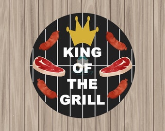 King of the Grill Father's Day Cookie Tag, 2 Square Father's Day Cookie ...