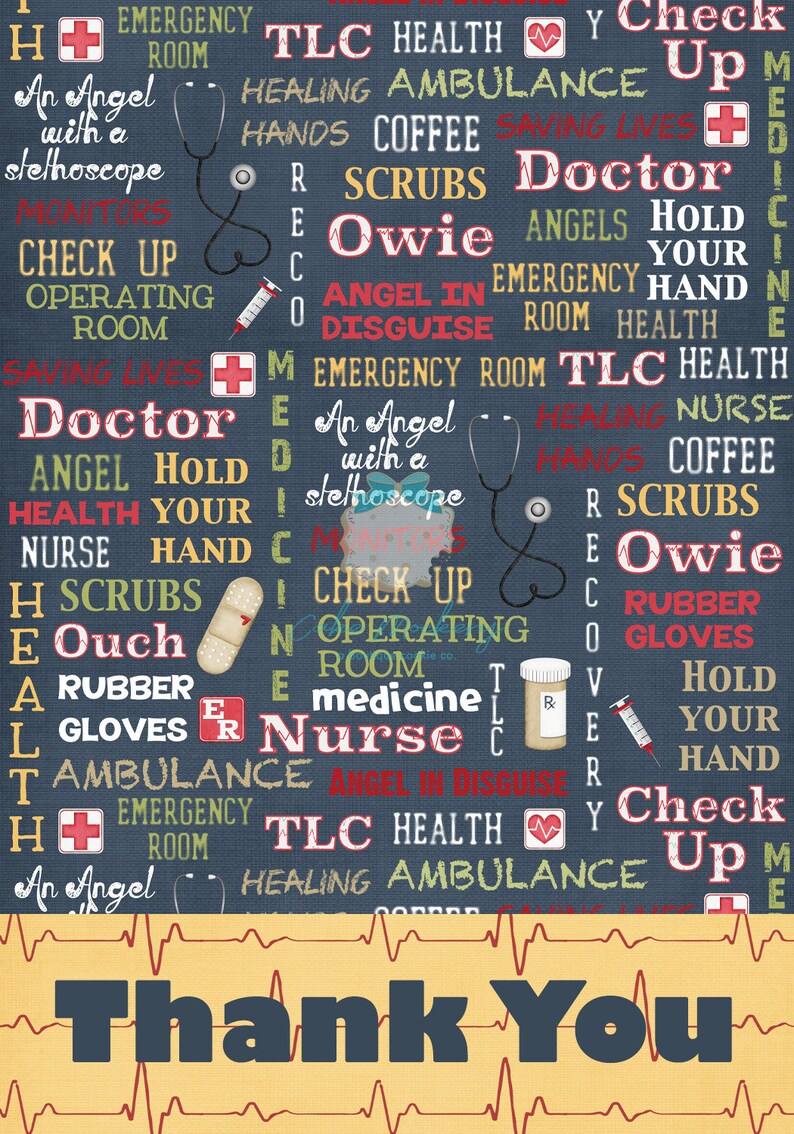 Printable Cookie Card Doctor/nurse Thank You - Etsy