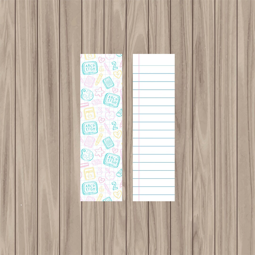 Pre-printed PHYSICAL Reversible Box Backer - Doodle/looseleaf - 10.5"x3 ...