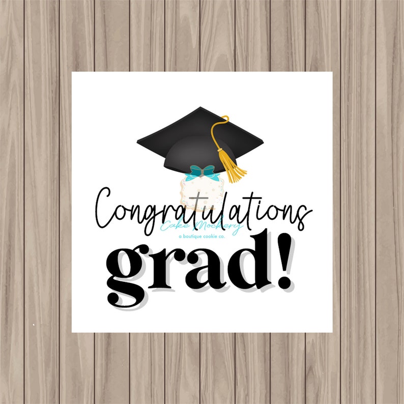 Printable Tag Congratulations Grad 2 Square - Etsy