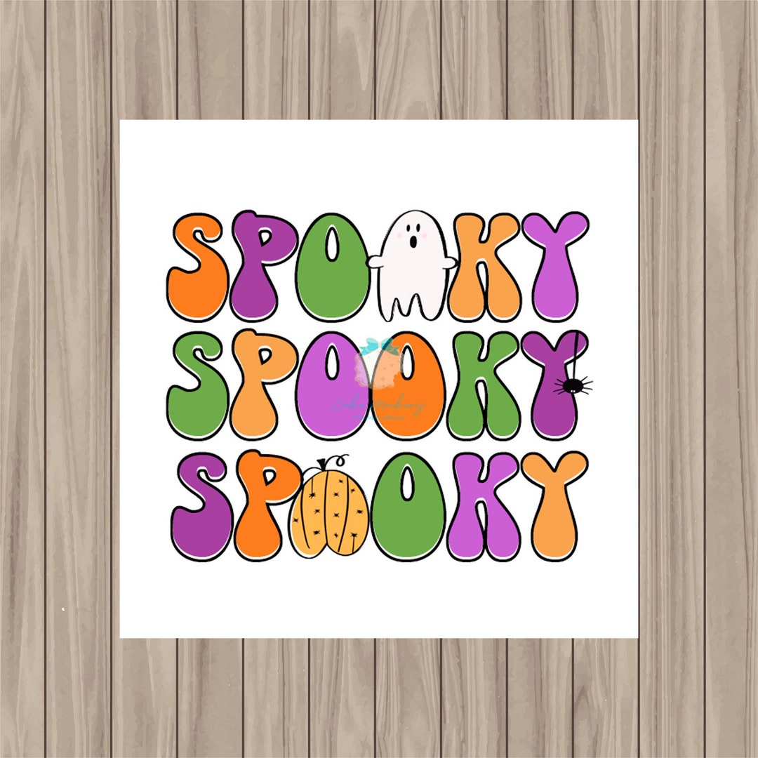 Printable Tag - Spooky Groovy Tag - 2" Square - Etsy