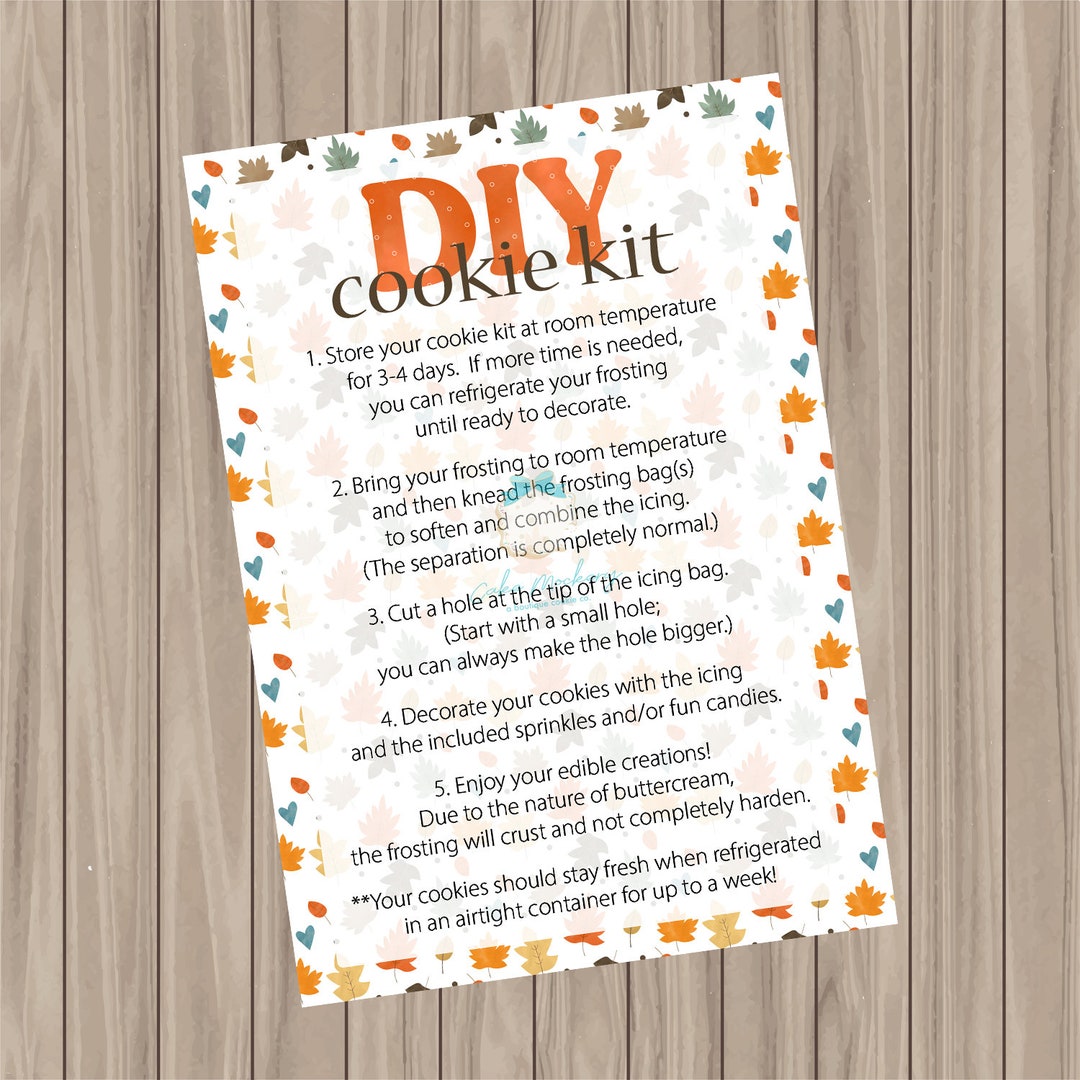 Printable Cookie Card - Thanksgiving DIY Cookie Card (BUTTERCREAM) - 3. ...