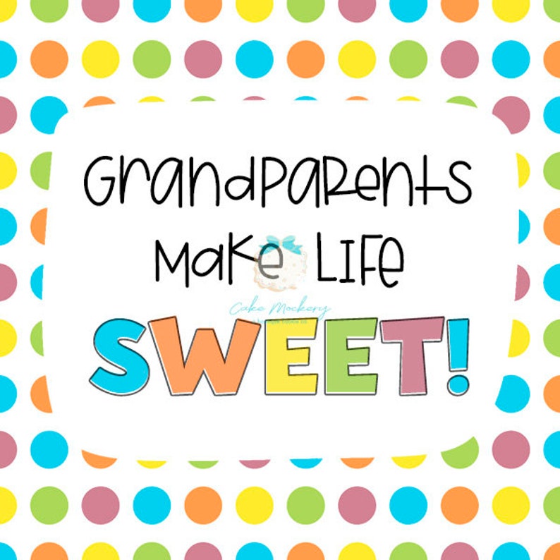 Printable Tag - Grandparents Day - 2" Square - Etsy