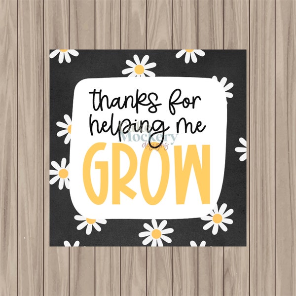 Thank You for Helping Me Grow - Etsy