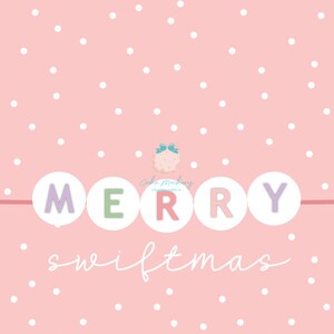 Printable Tag - Merry Swiftmas Pastel - 2" Square - Etsy