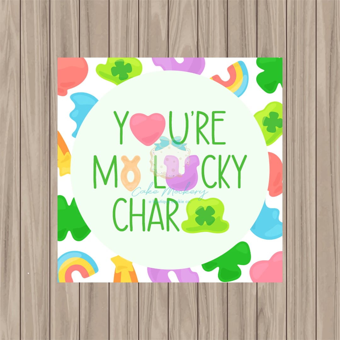 Pre-printed PHYSICAL Tag - You're My Lucky Charm Tag - 2" Square - Etsy