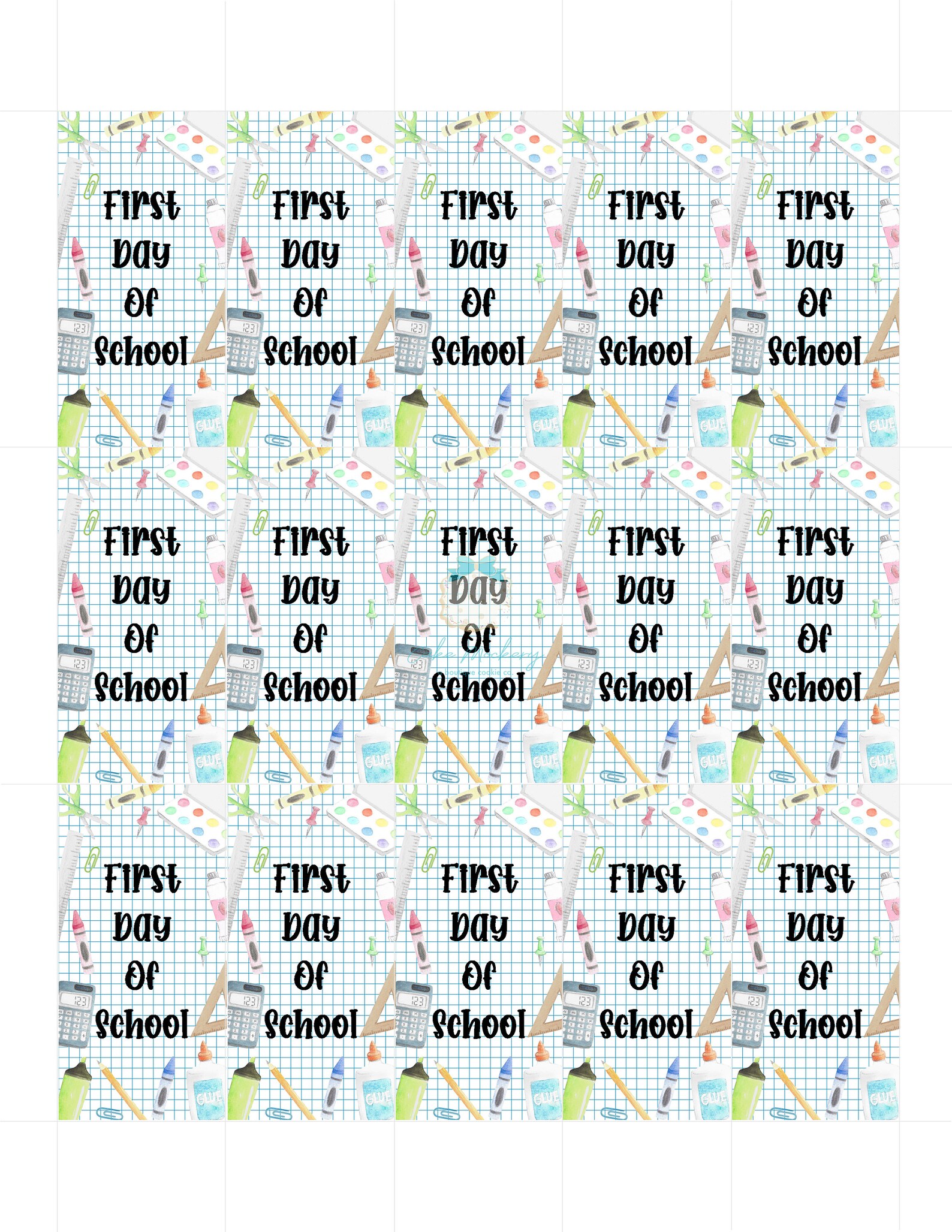 Printable Tag First Day of School 1.5x3 - Etsy Canada