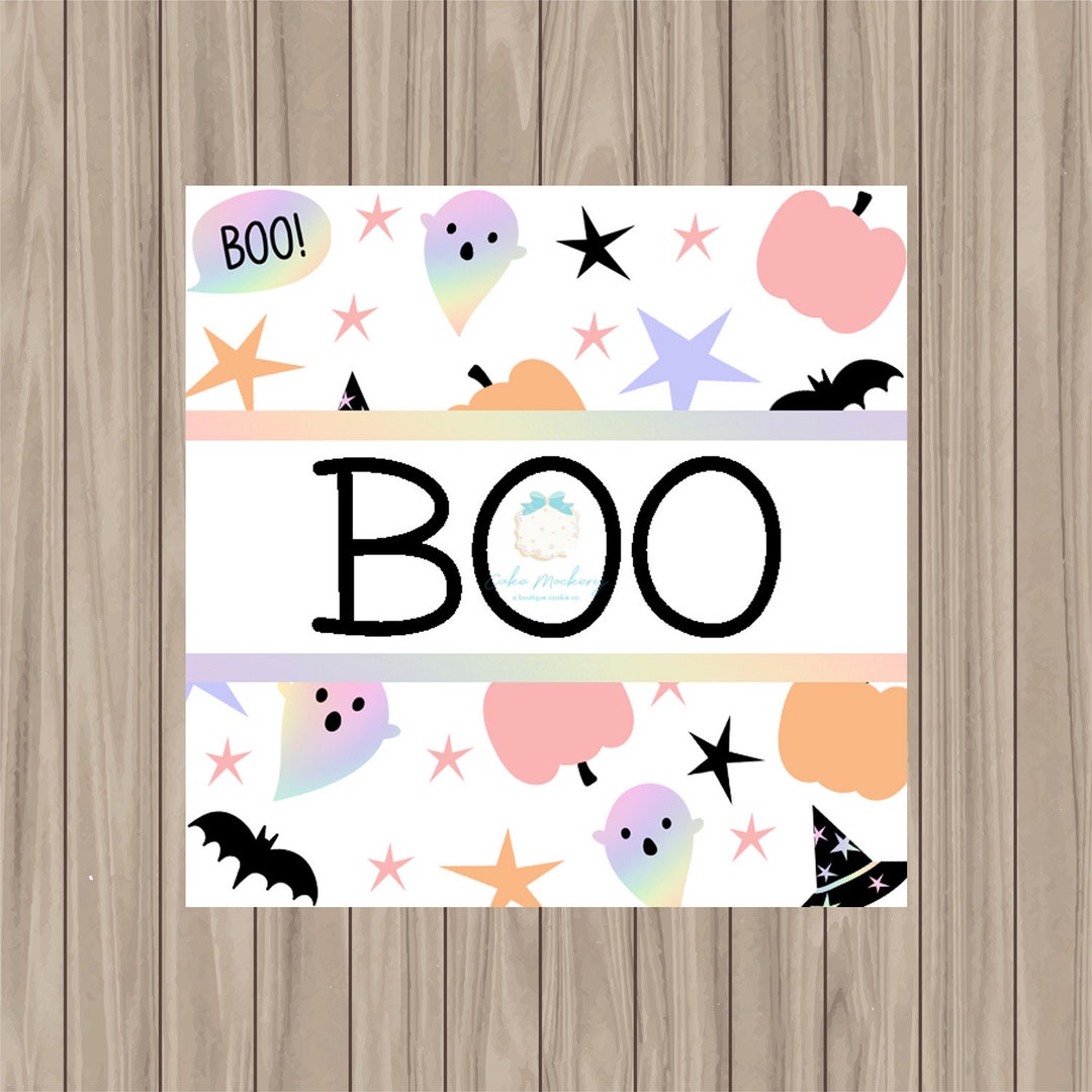 Printable Tag - BOO - 2" Square - Etsy