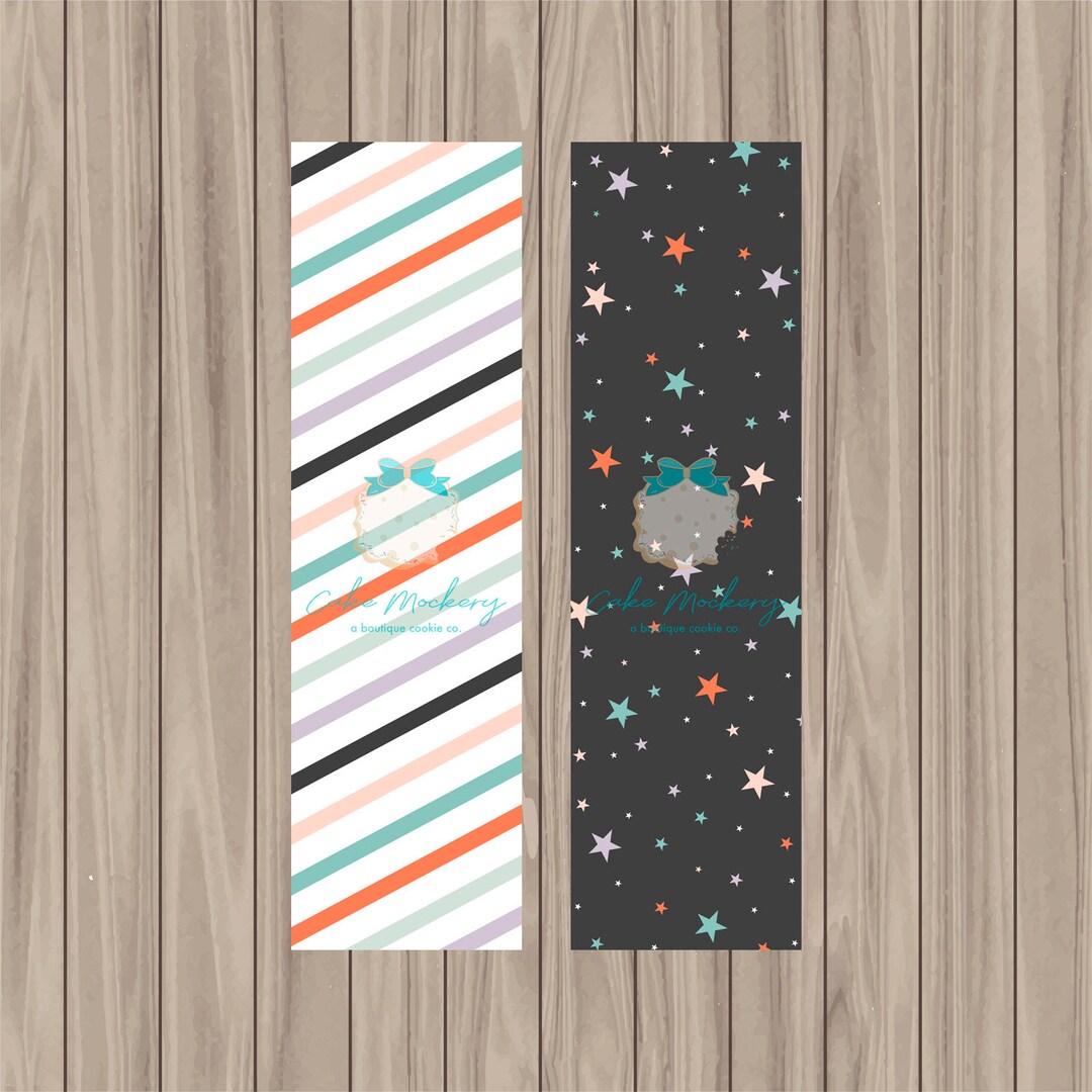 Pre-printed PHYSICAL Reversible Box Backer - Stripe/star- 10.5"x3" - Etsy