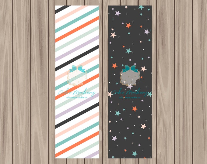 Pre-printed PHYSICAL Reversible Box Backer - Stripe/star- 10.5"x3" - Etsy