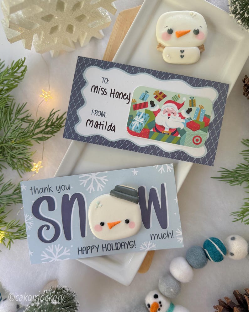 Printed Card - Thank You Snow Much - 3.5"x6.5" - Etsy