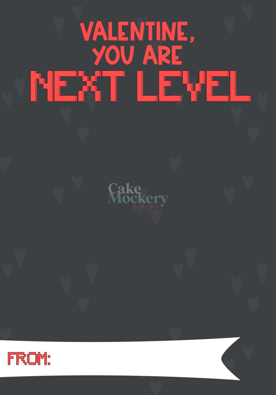 Printable Cookie Card - Next Level Valentine - 3.5"x5" - Etsy