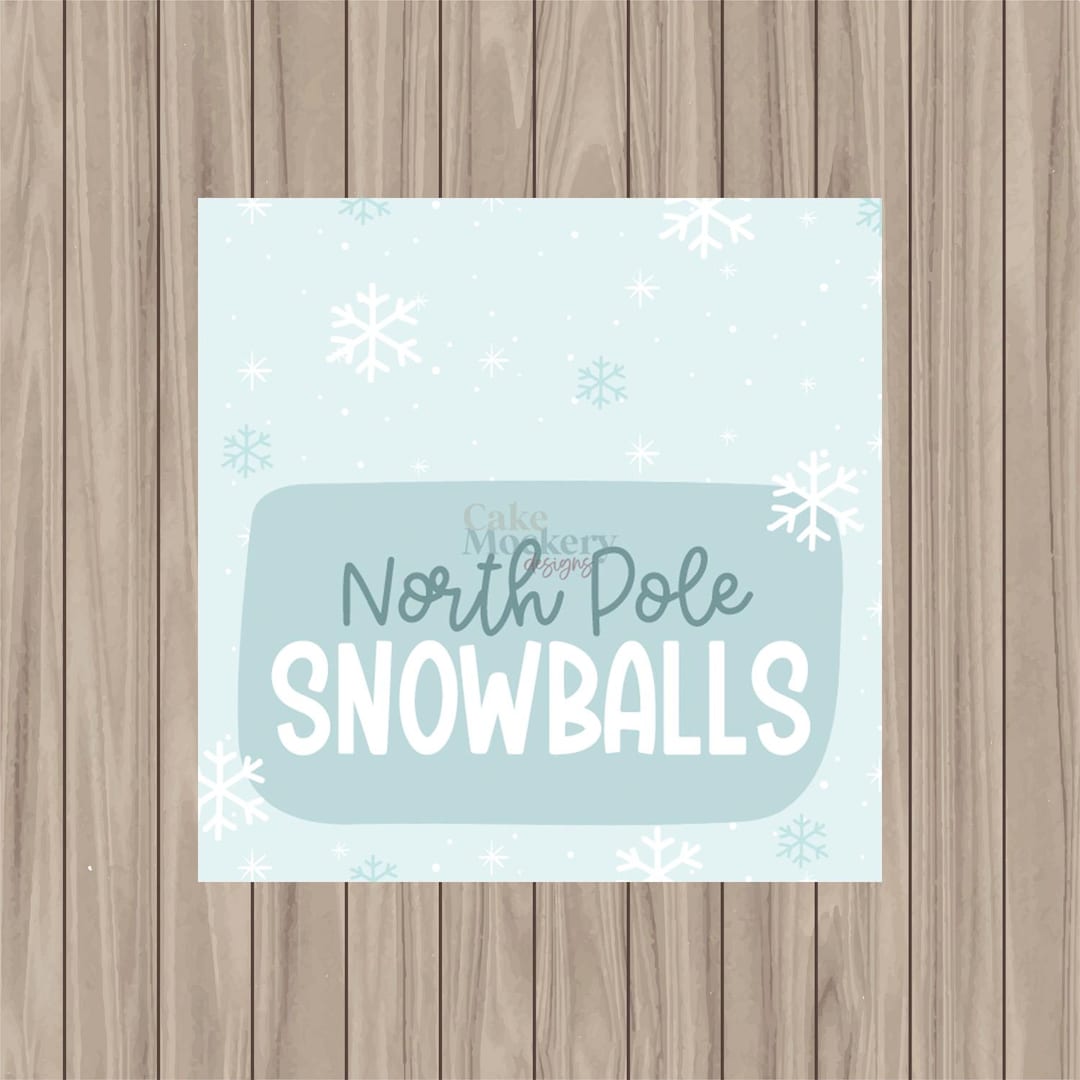 Printable Tag - North Pole Snowballs - 2" Square - Etsy