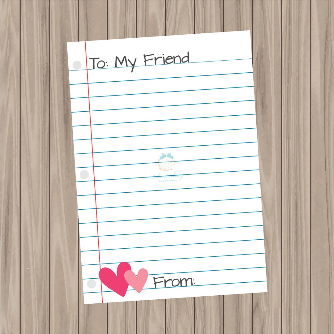 Printable Cookie Card - School Note - 3.5"x5" - Etsy