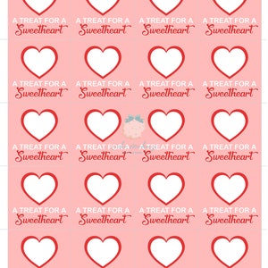 Printable Tag - A Treat for a Sweetheart - 2" Square - Etsy