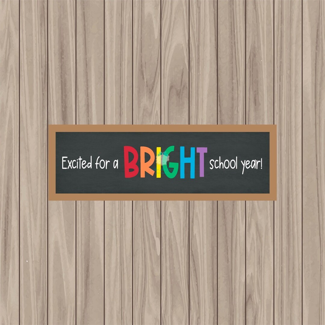 Printable Tag - Bright School Year - 1"x3" Rectangle - Etsy