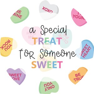 Printable Tag - Conversation Hearts - 2" Circle - Etsy