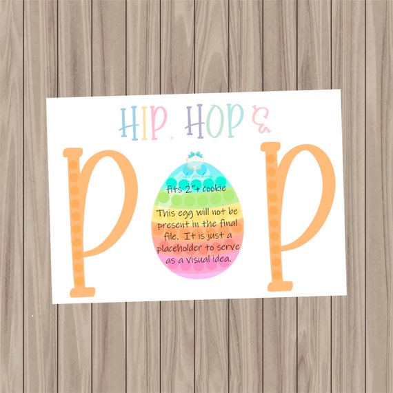 Printable Cookie Card HIP HOP & POP 3.5x5 | Etsy