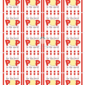 Printable Tag - for the BEST POP in the World - 2" Square - Etsy