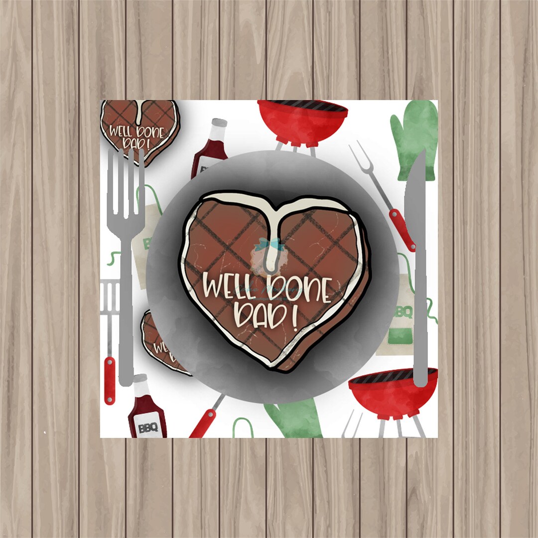 Printable Tag Well Done Dad/crumbs Cutters Exclusive 2 Square - Etsy