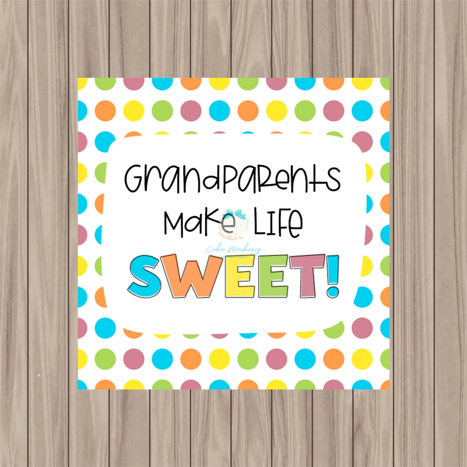 Printable Tag - Grandparents Day - 2" Square - Etsy