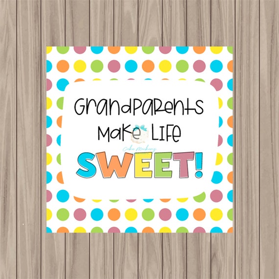 Printable Tag Grandparents Day 2 Square - Etsy